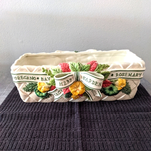 Fitz and Floyd | Other | Vintage Fitz Floyd Ceramic Herb Garden Planter ...